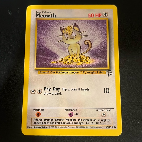 Pokemon | Toys | Pokemon Meowth 830 1995 96 98 | Poshmark